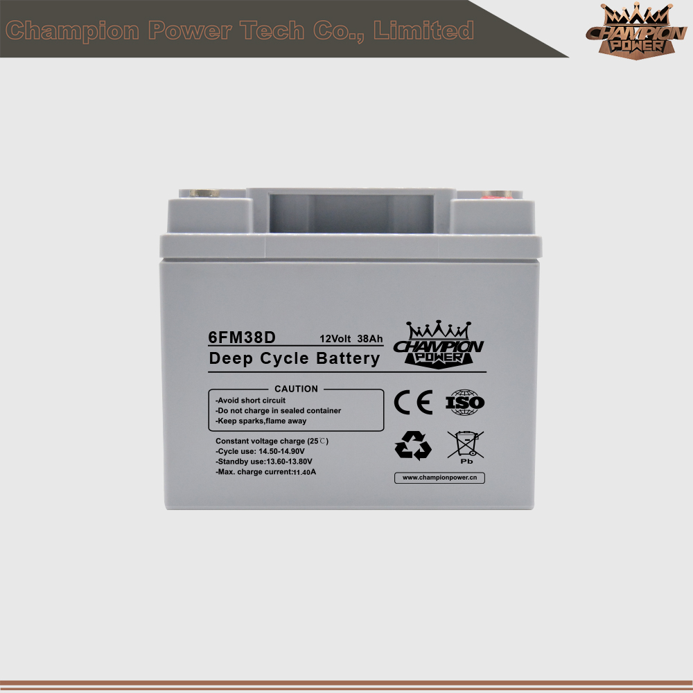 6FM38D 12V38Ah Deep Cycle Battery - Buy deep cycle battery, Solar Power ...
